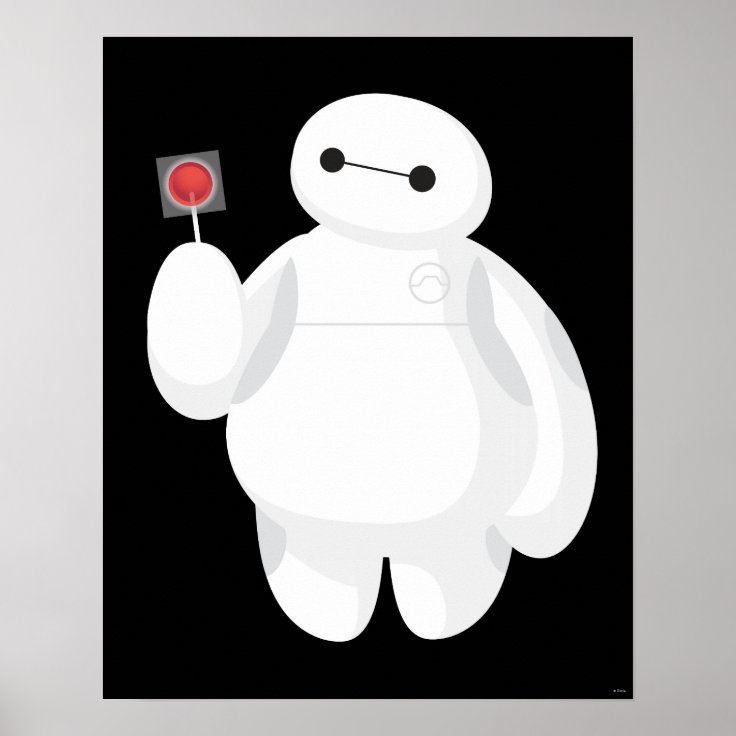 Big Hero 6 | Baymax with Lollipop Poster | Zazzle