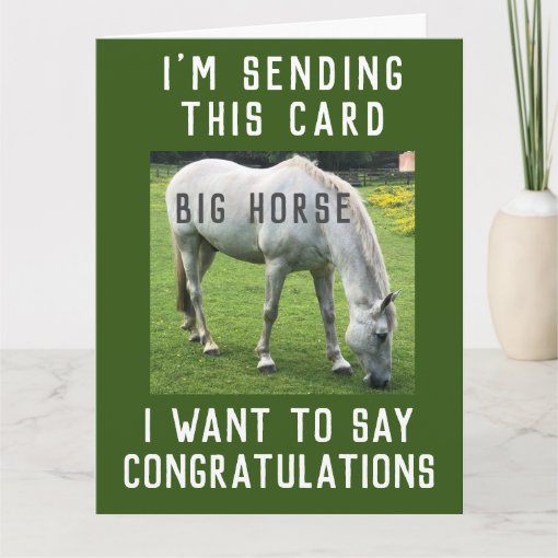Big Horse Congratulations Card | Zazzle