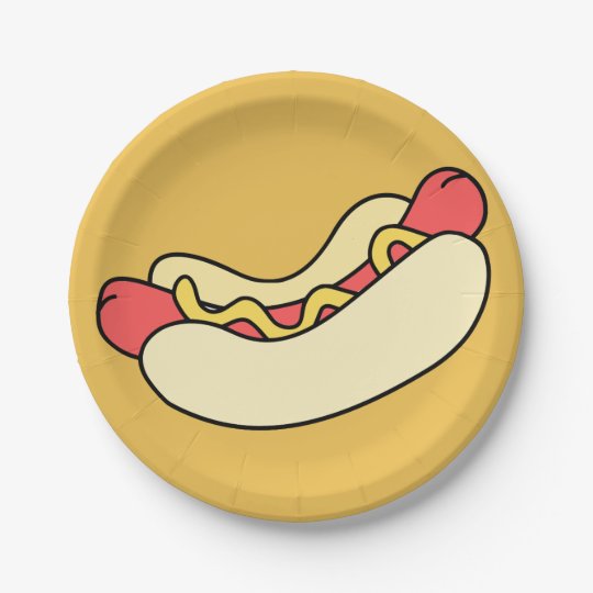 Big Hot Dog Paper Plates | Zazzle.com