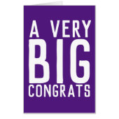 BIG HUGE CONGRATULATIONS OVERSIZED CUSTOM CARD | Zazzle