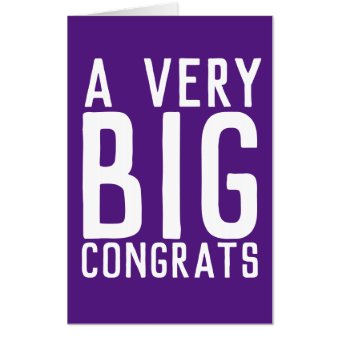 BIG HUGE CONGRATULATIONS OVERSIZED CUSTOM CARD | Zazzle