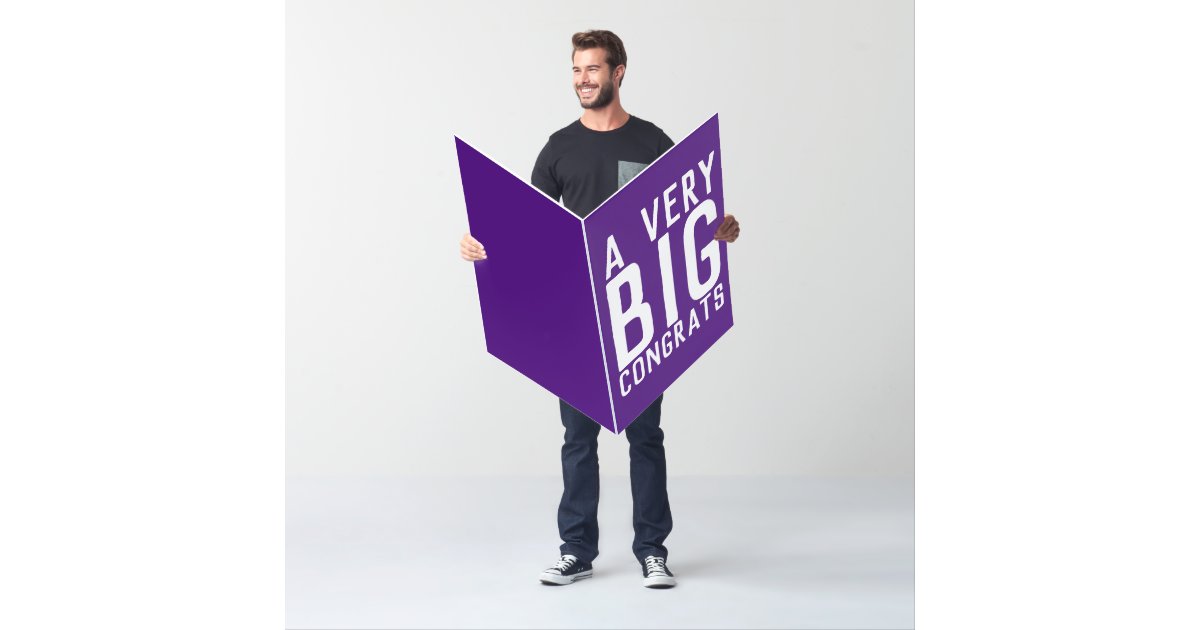 BIG HUGE CONGRATULATIONS OVERSIZED CUSTOM CARD | Zazzle