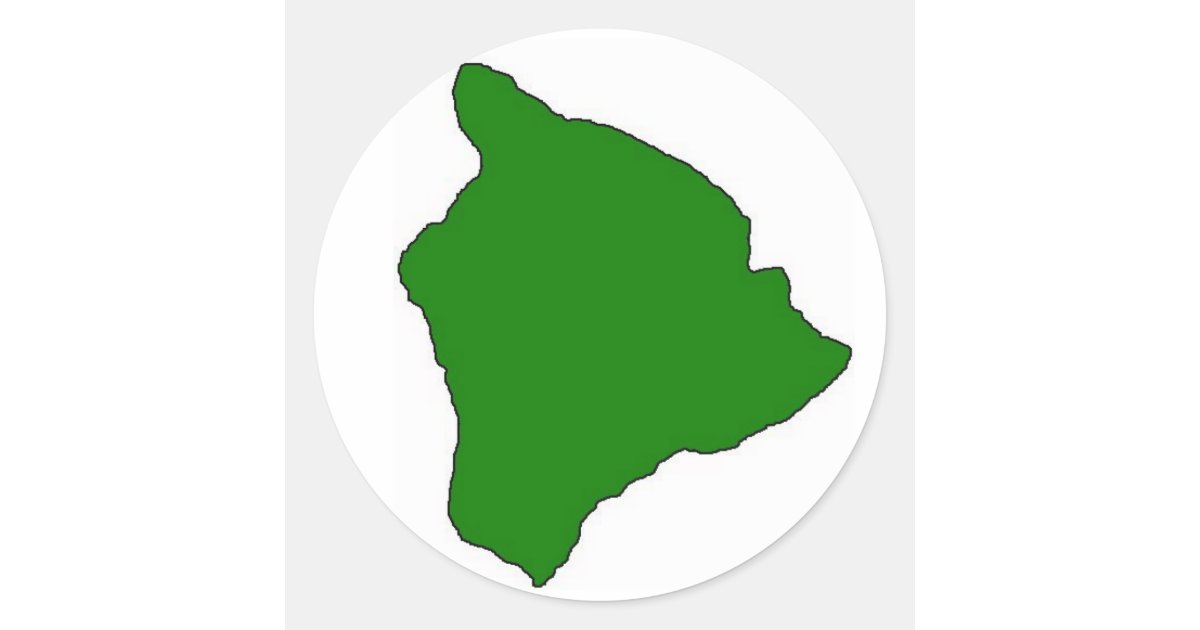 Big island sticker green | Zazzle