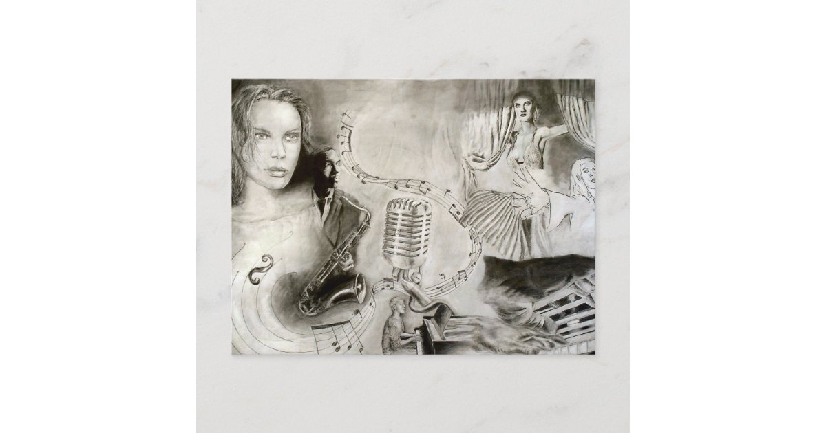 BIG JAZZ POSTCARD | Zazzle