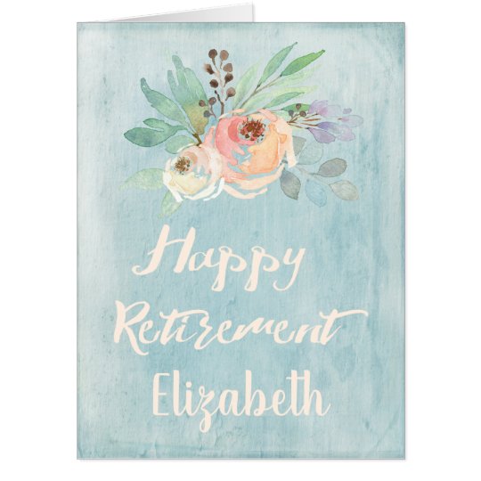 Big Large Happy Retirement Card Flower Floral | Zazzle.com