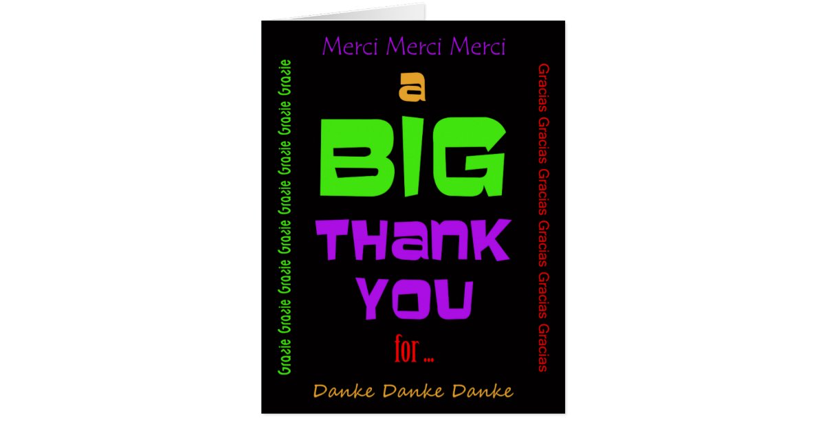 Big Large Thank You Cards Custom | Zazzle.com
