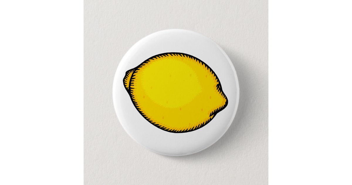 Big Lemon Button | Zazzle