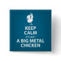 Big metal chicken button | Zazzle