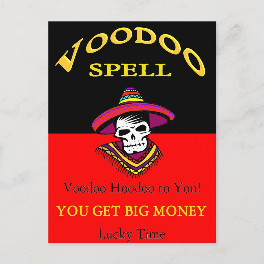 Big Money Voodoo Spell Postcard | Zazzle