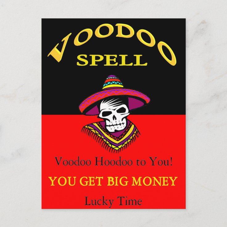 Big Money Voodoo Spell Postcard | Zazzle