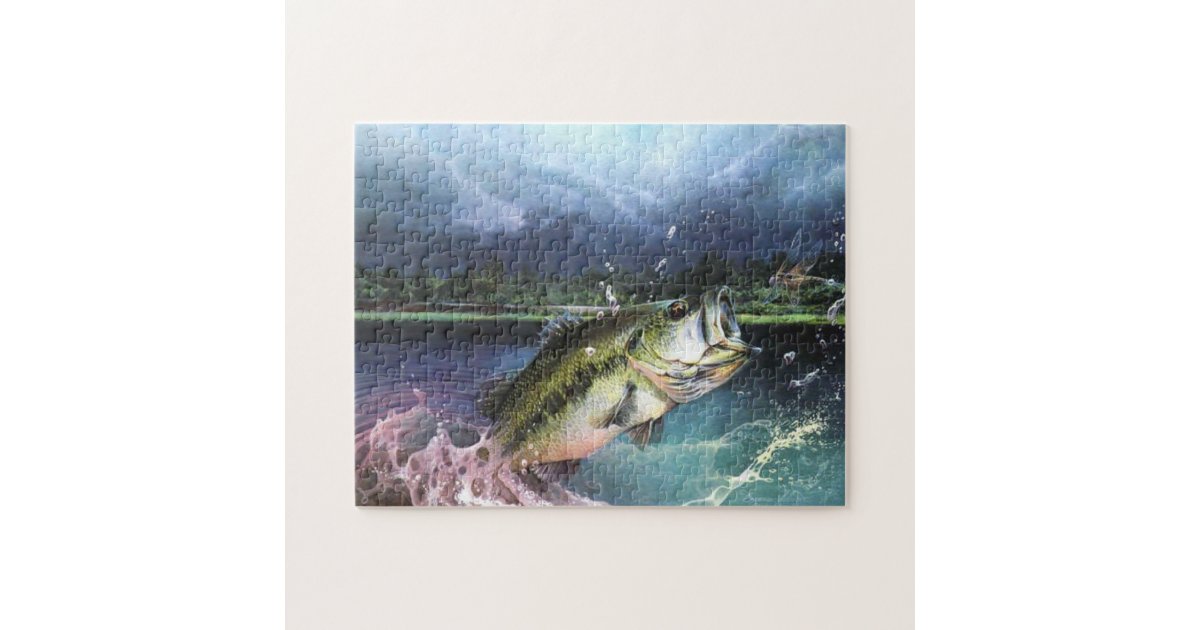 big mouth bass jigsaw puzzle | Zazzle