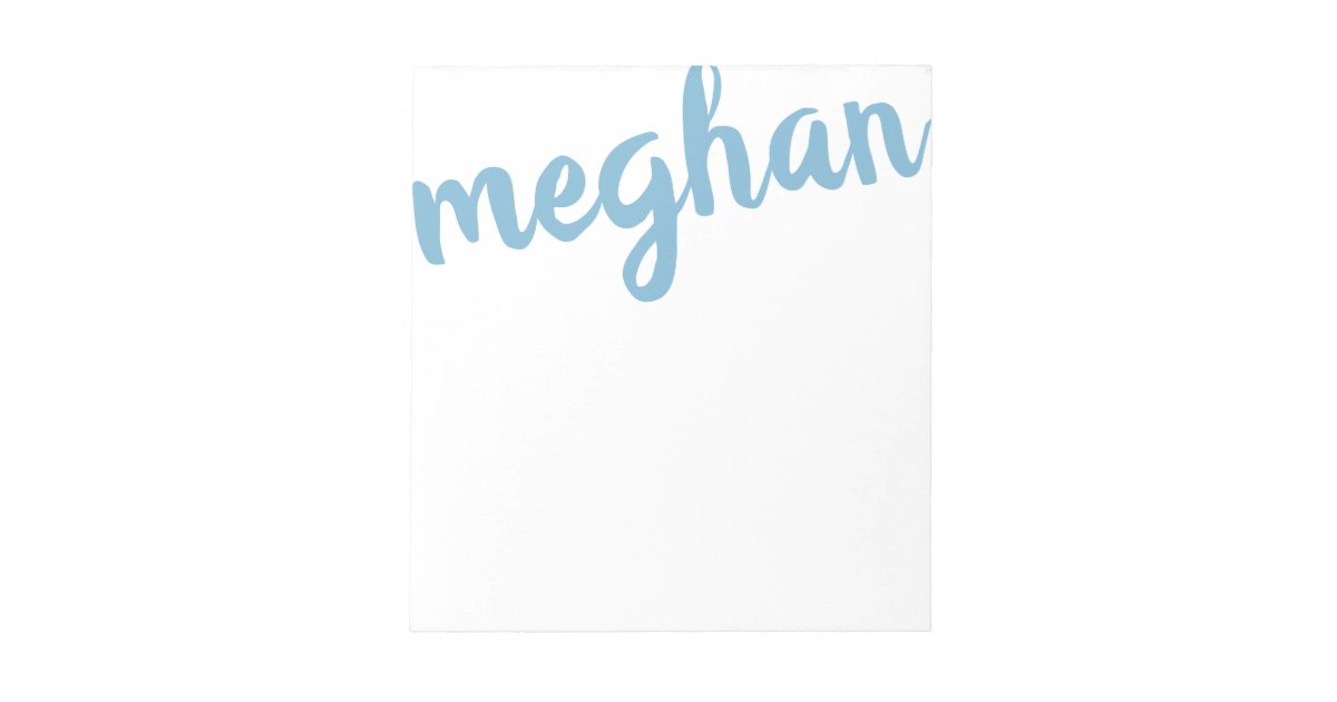 Big Name Light Blue Personalized Notepad | Zazzle