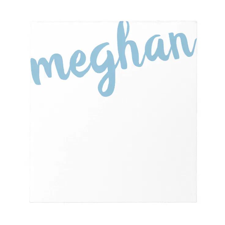 Big Name Light Blue Personalized Notepad | Zazzle
