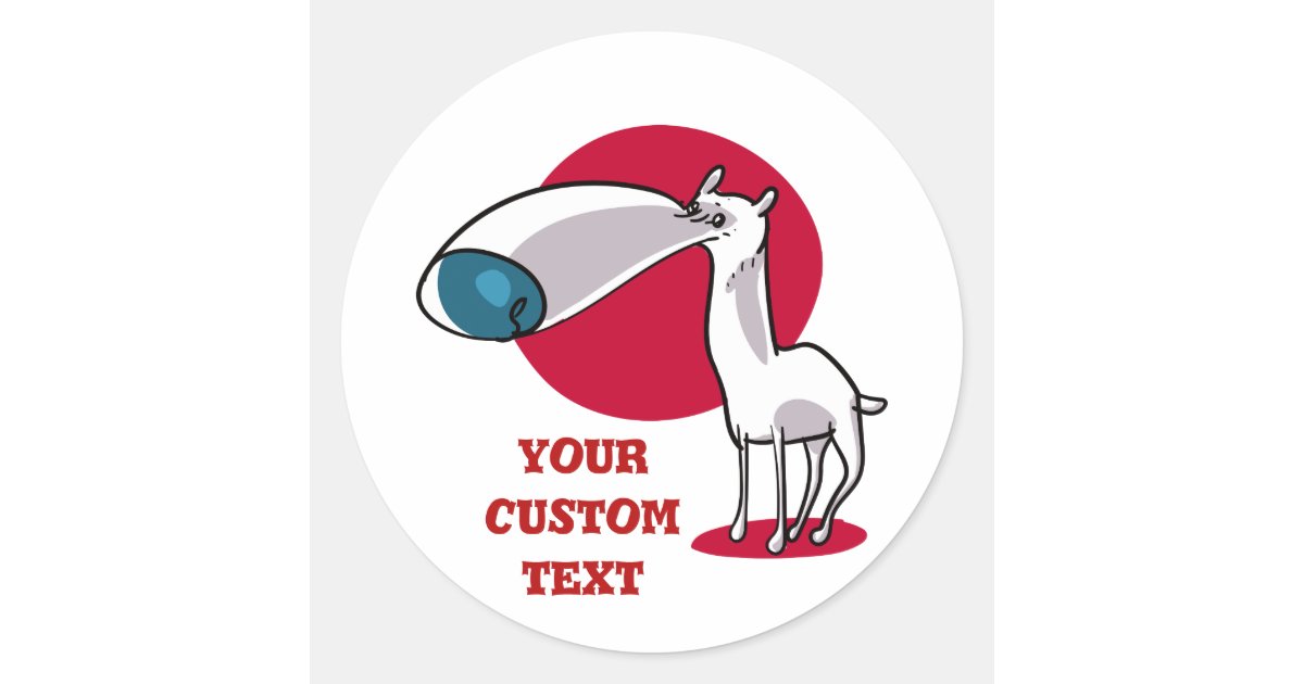 big nose funny dog cartoon classic round sticker | Zazzle