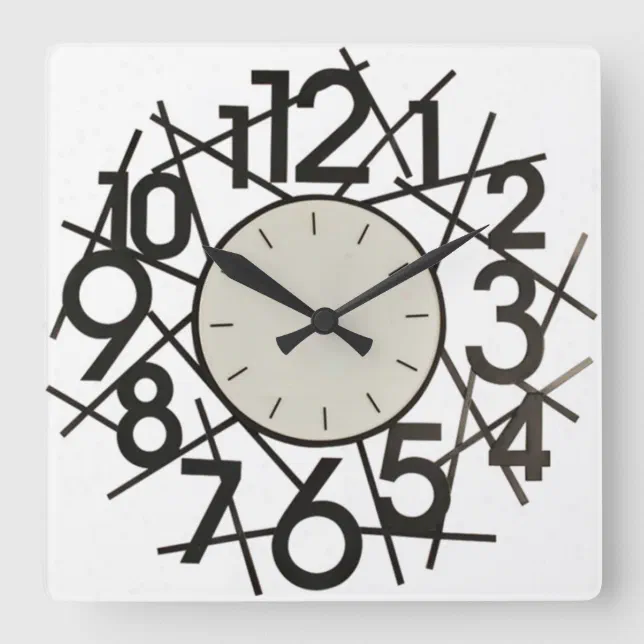 Big Numbers Wall Clock | Zazzle