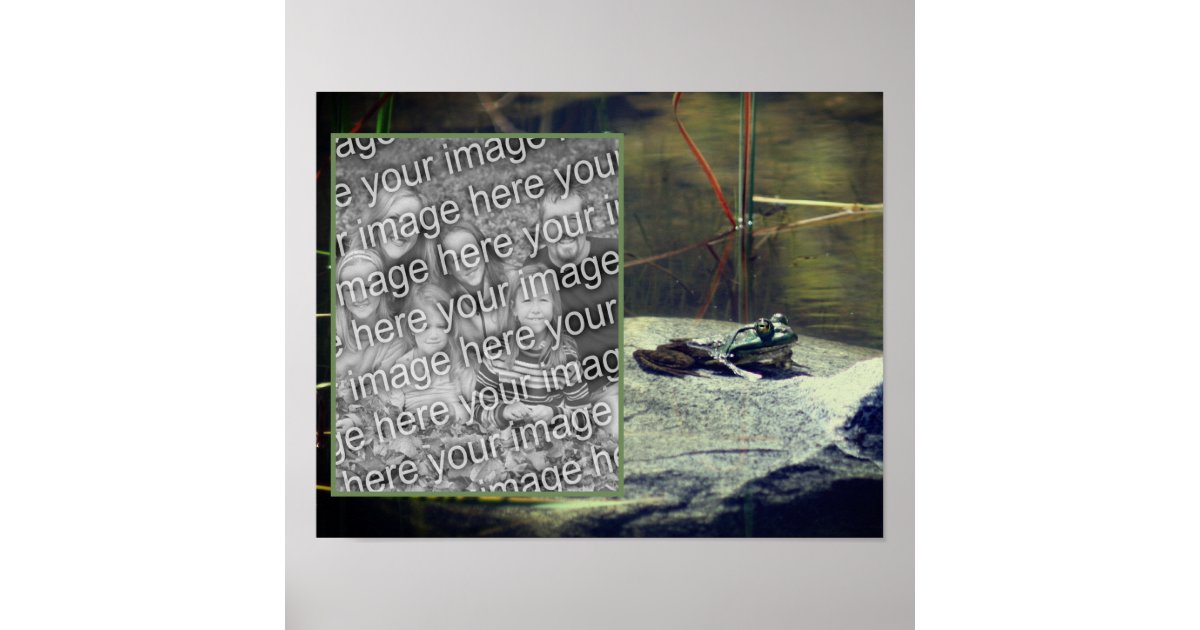 Big Old Bullfrog Pond Add Your Photo Poster | Zazzle