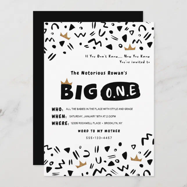 BIG One First Birthday invitation | Zazzle