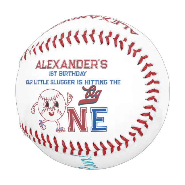 Big One Rookie Of The Year First Birthday Party Baseball | Zazzle