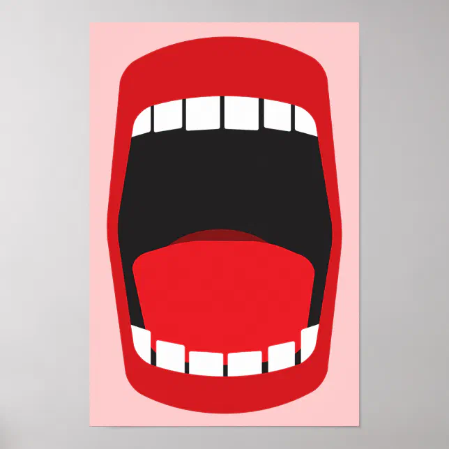 big open mouth poster | Zazzle