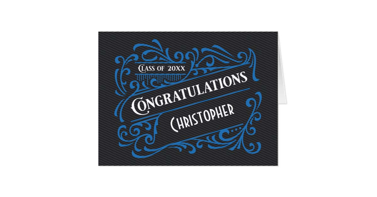 Big Oversized Graduation Congratulations Blue Card | Zazzle