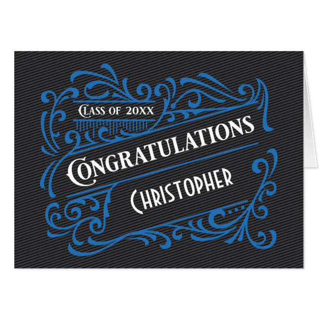 Big Oversized Graduation Congratulations Blue Card | Zazzle