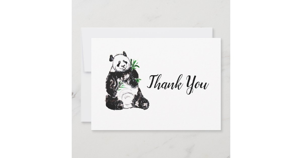 Big Panda Thank You Card | Zazzle