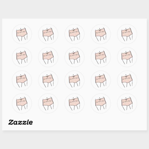 Big Pants Rule Funny Customizable Classic Round Sticker | Zazzle