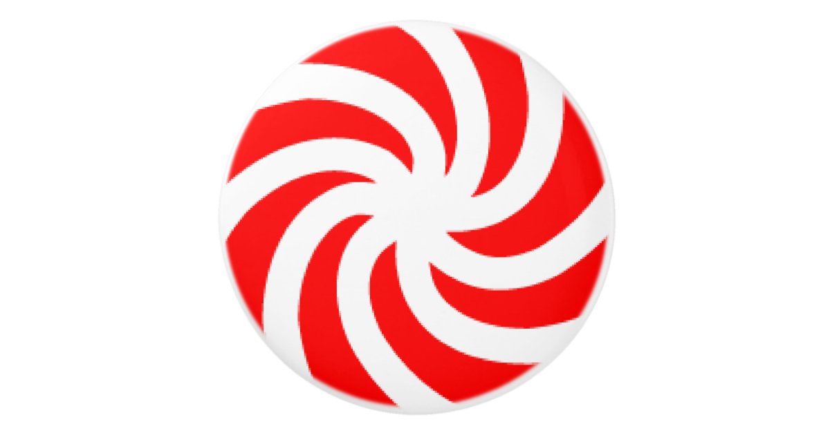 Big Peppermint Candy Ceramic Knob | Zazzle