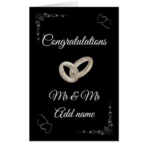 Big personalised congratulations mr & mr card | Zazzle