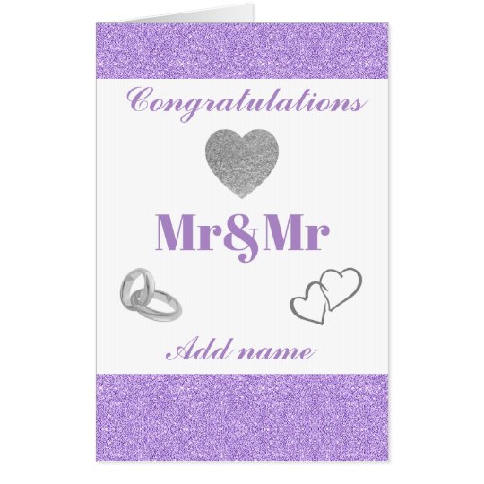Big personalised congratulations mr&mr card | Zazzle.com