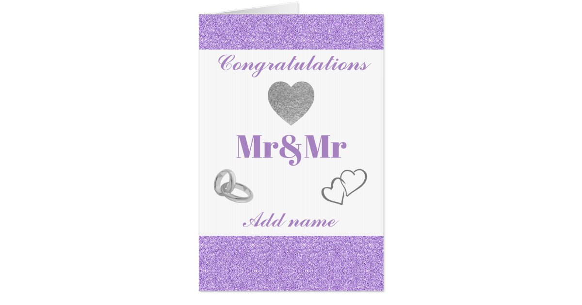 Big personalised congratulations mr&mr card | Zazzle