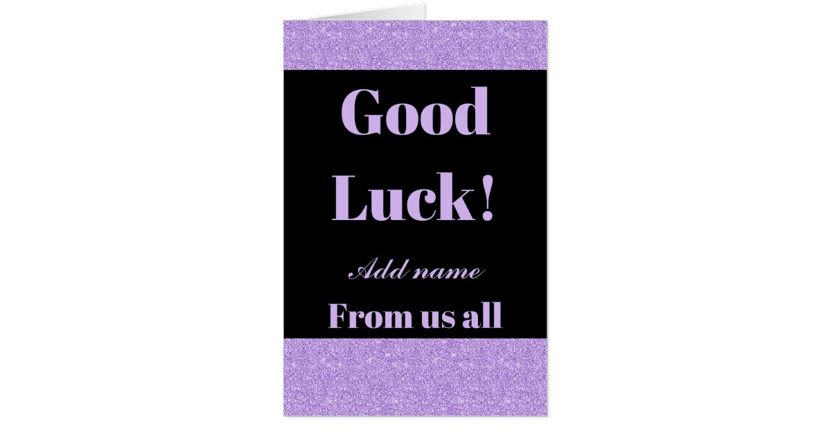 Big Personalised good luck card from us all | Zazzle