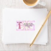 Big Pink Number One, Girl's First Birthday Label | Zazzle