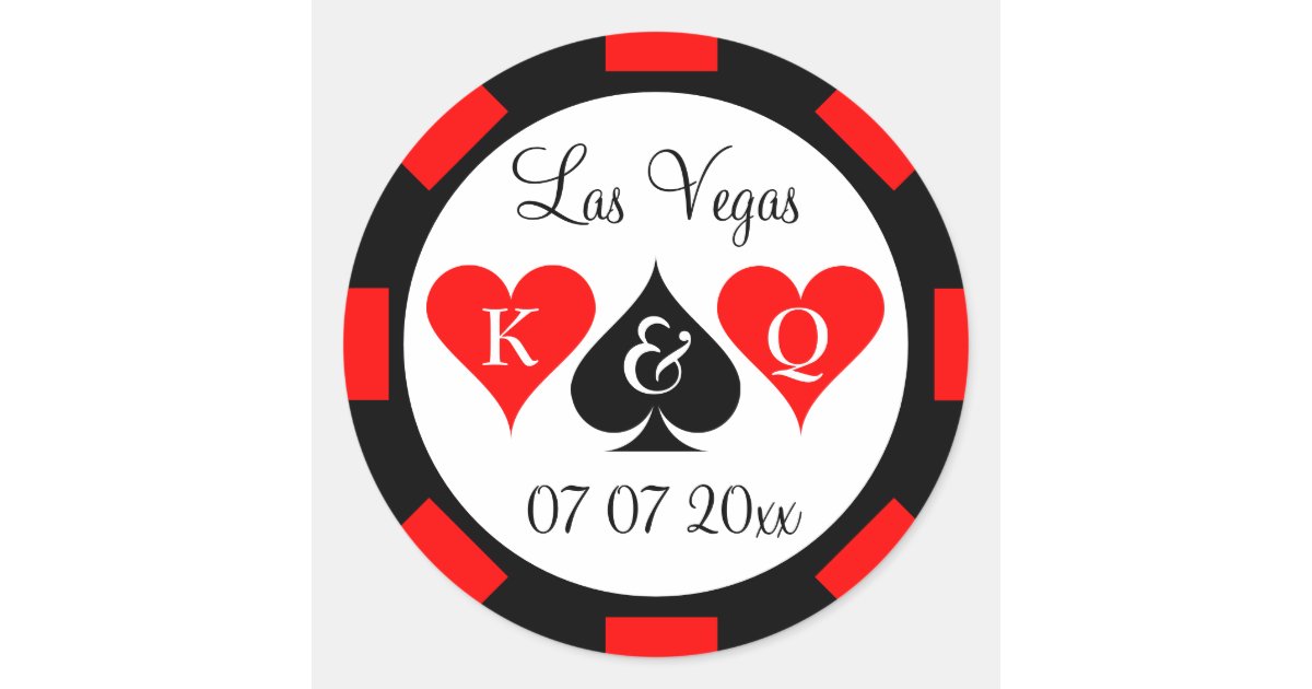 Big poker chip marker coin stickers for wedding | Zazzle