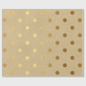 Big Polka Dots Kraft Gold Elegant Minimal Wrapping Paper | Zazzle