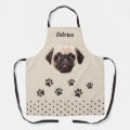Big Pug Face | Lovely Cute Dog All-Over Print Apron | Zazzle