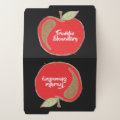 Big red and gold apple school office file folders | Zazzle
