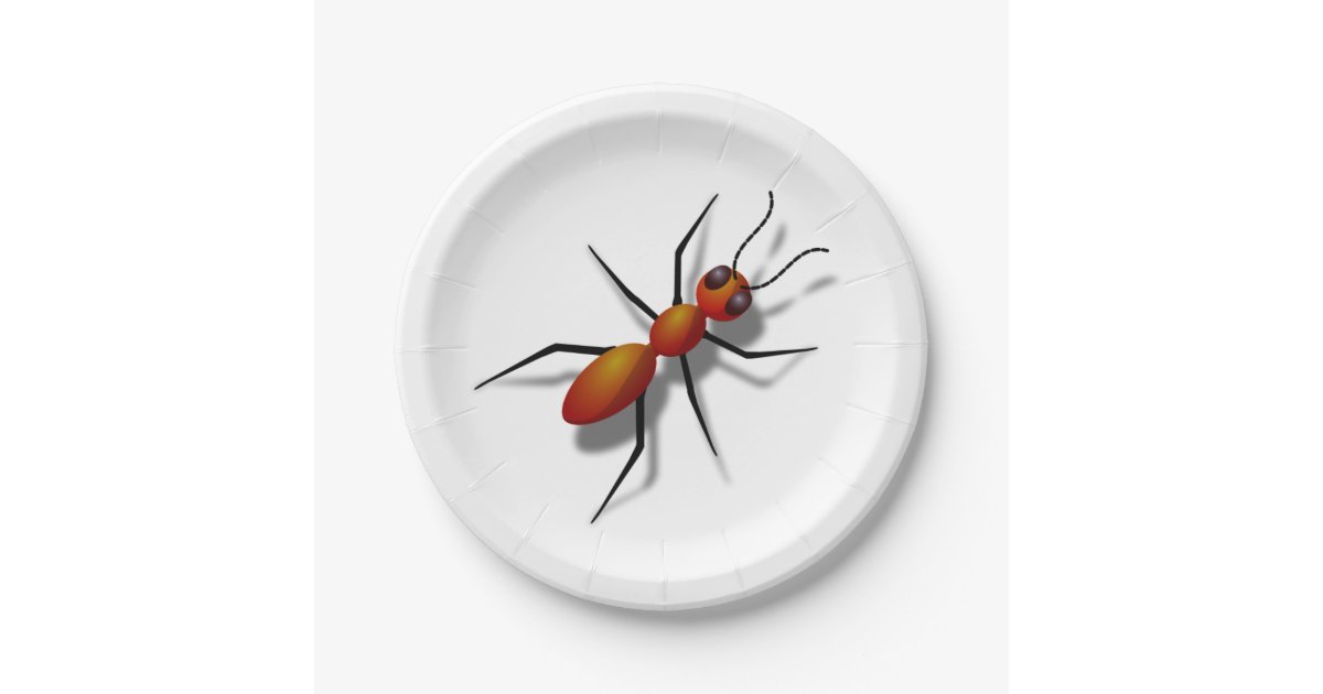 Big Red Ant Paper Plates | Zazzle