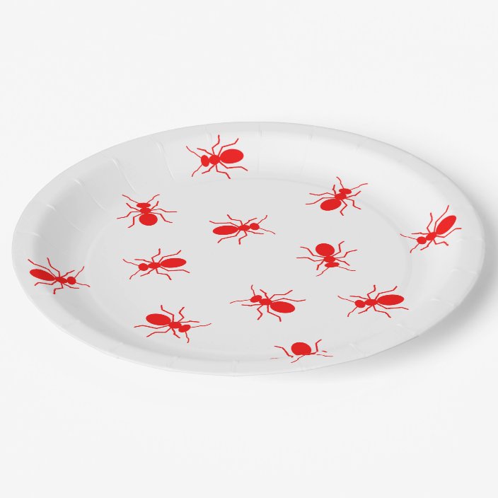 Big Red Ants Funny Picnic Novelty Paper Plates | Zazzle.com