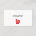 Big Red Apple Chalkboard School Teacher Business Card | Zazzle