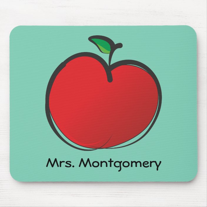 Big Red Apple Personalized Mouse Pad | Zazzle.com