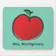 Big Red Apple Personalized Mouse Pad | Zazzle