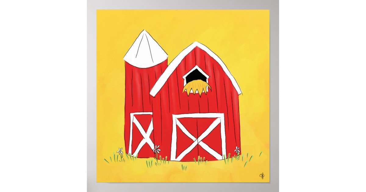 Big Red Barn Poster | Zazzle