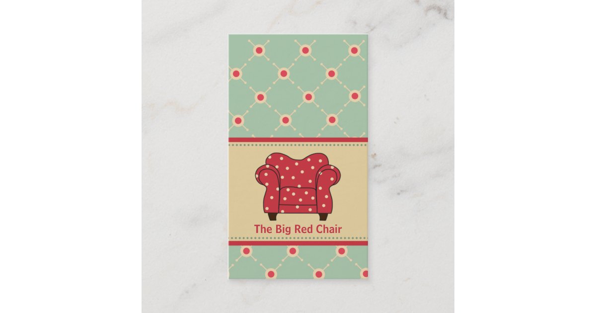 Big Red Chair Business Cards | Zazzle