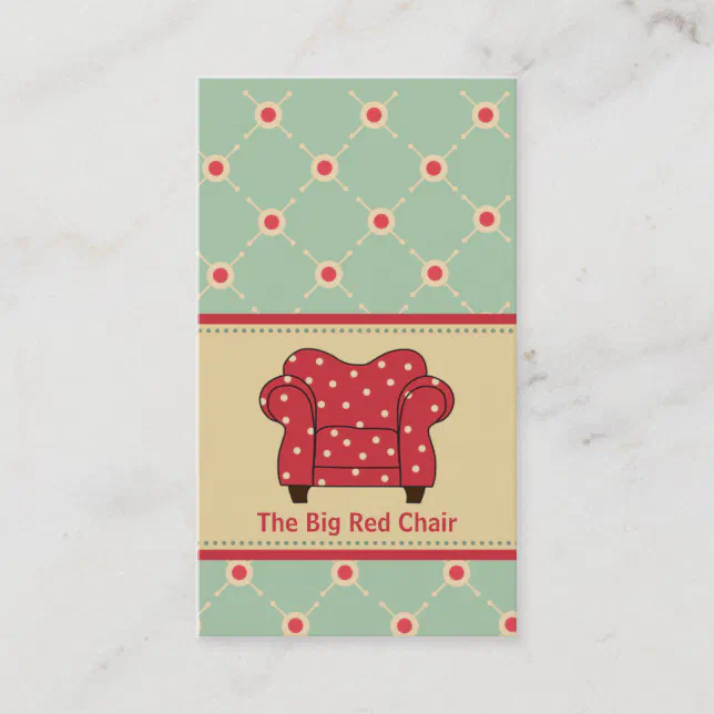 Big Red Chair Business Cards | Zazzle