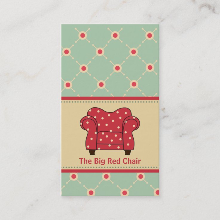 Big Red Chair Business Cards | Zazzle