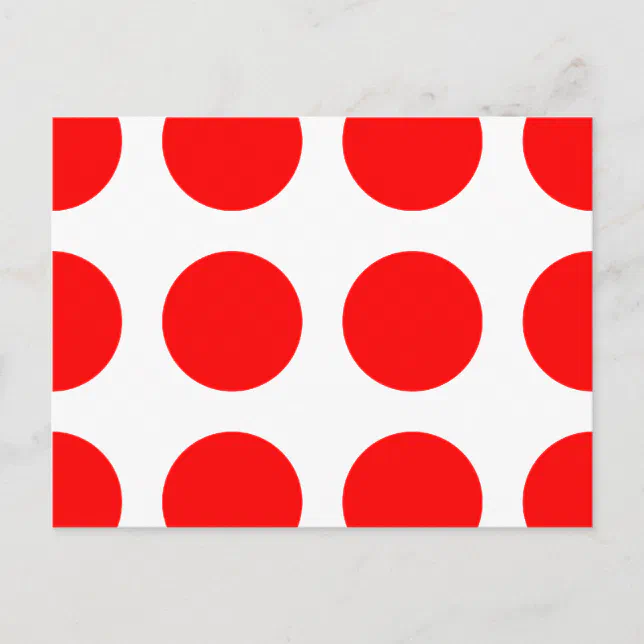 Big Red Dots Postcard | Zazzle
