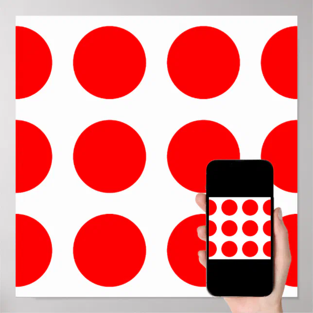 Big Red Dots Poster | Zazzle