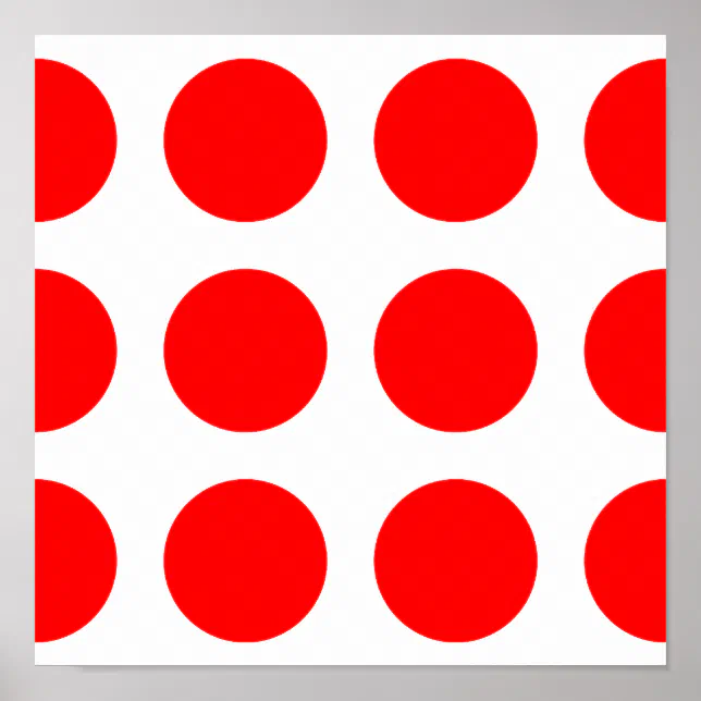 Big Red Dots Poster | Zazzle