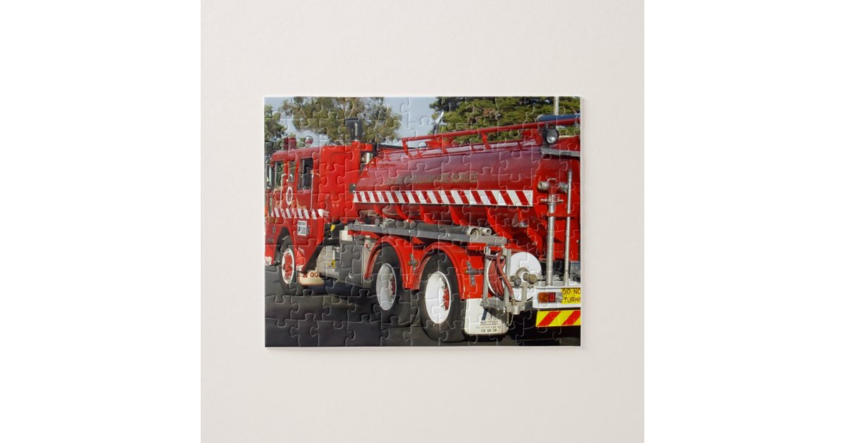 Big Red Fire Engine, Jigsaw Puzzle | Zazzle